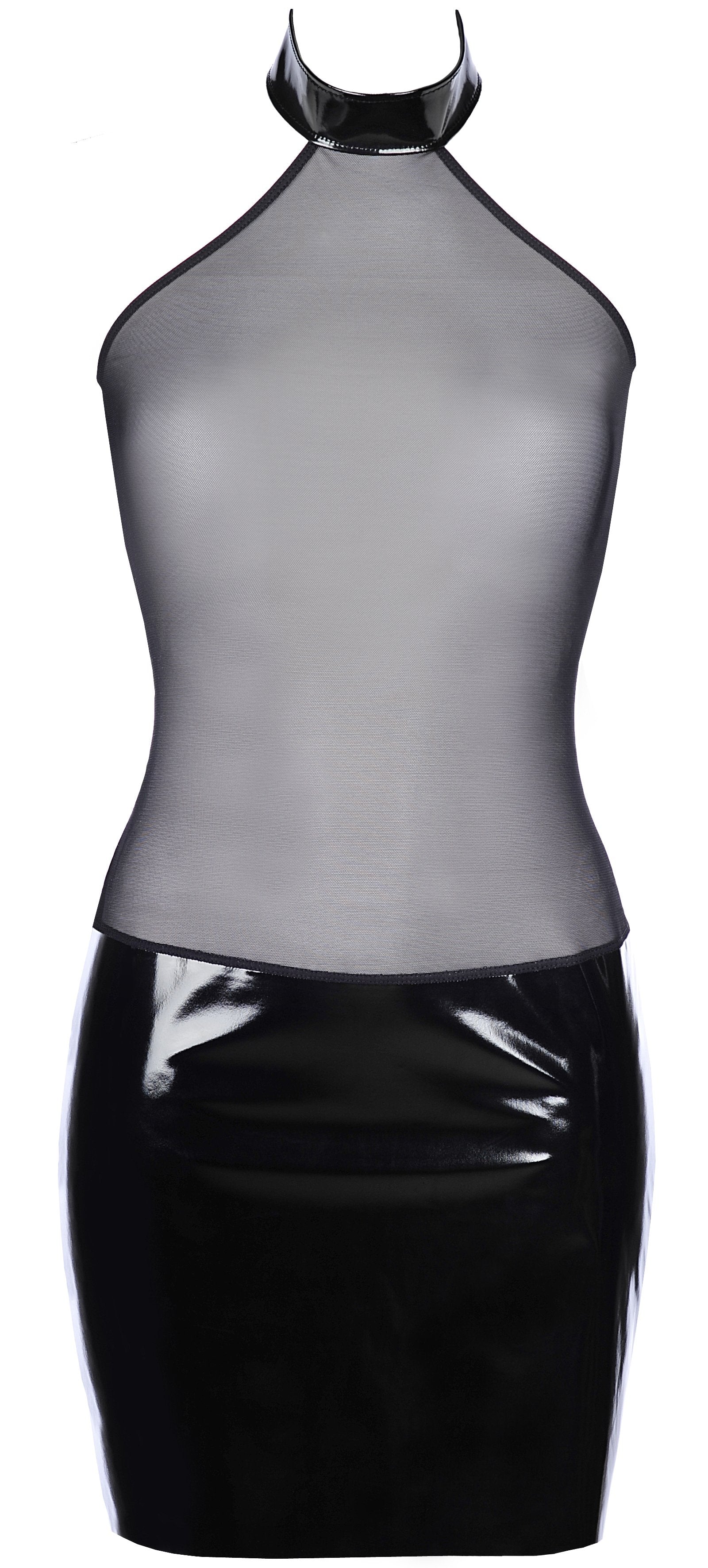 Axami Noir Black Wet Look Sheer Dress 9129 – FSLT Lingerie